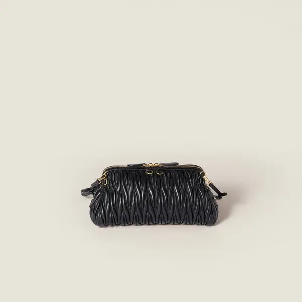 Miu Miu Matelassé Zipped Shoulder Bag