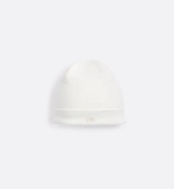 Dior Long-sleeved Jumpsuit, Knitted Hat, And Bib Set