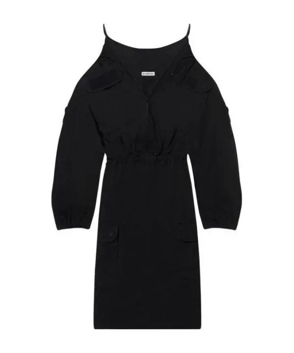 Balenciaga Drop Shoulder Zipped Dress