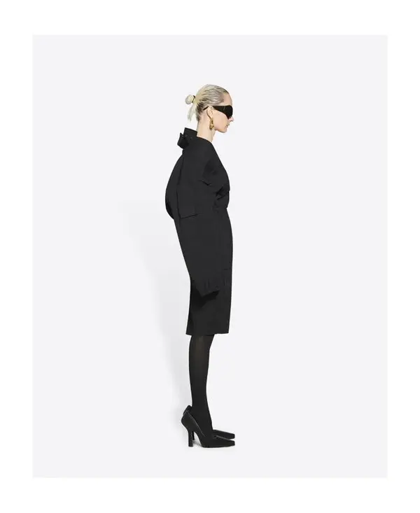 Balenciaga Drop Shoulder Zipped Dress