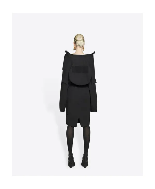 Balenciaga Drop Shoulder Zipped Dress