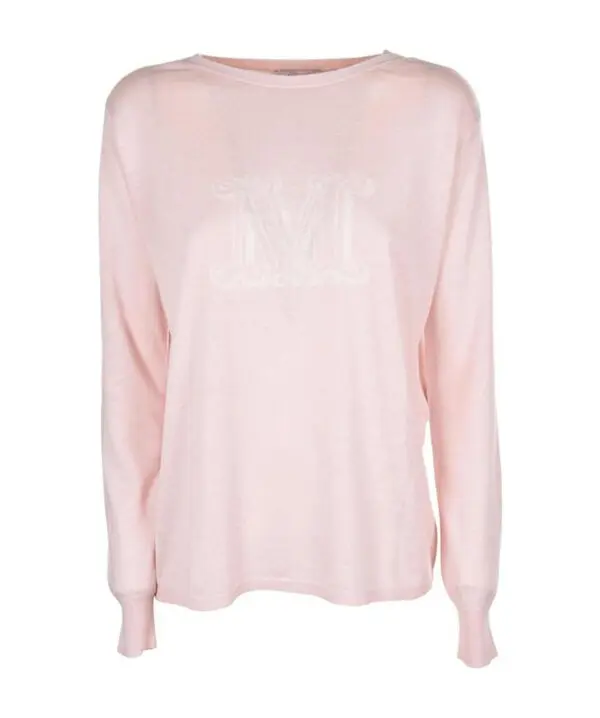 Max Mara Logo Jacquard Pullover - Pink