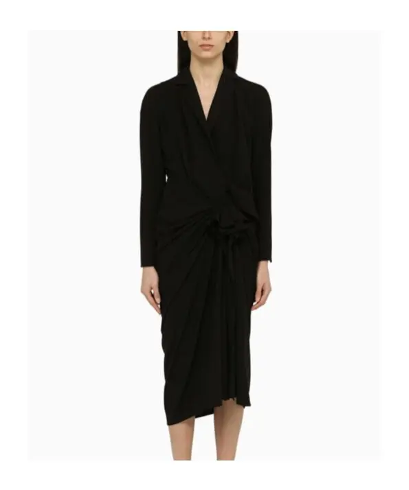 Dries Van Noten V-neck Cut-out Back Midi Dress