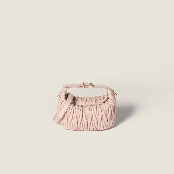 Miu Miu Matelassé Nappa Leather Pouch - Pink