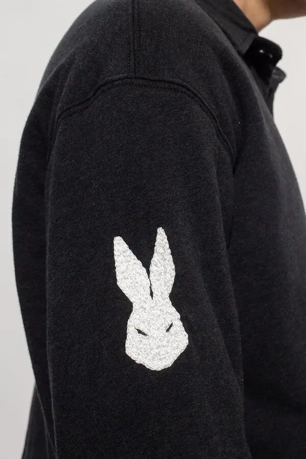 MAISON MARGIELA Logo Patch Cotton Shirt Jacket