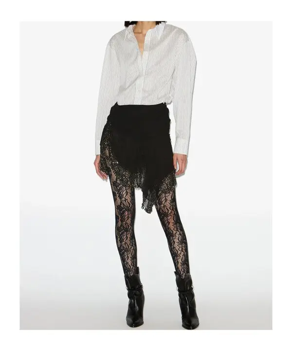 Isabel Marant Étoile Embellished Asymmetric Ruffled Skirt