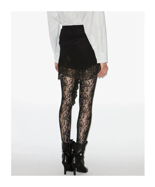 Isabel Marant Étoile Embellished Asymmetric Ruffled Skirt