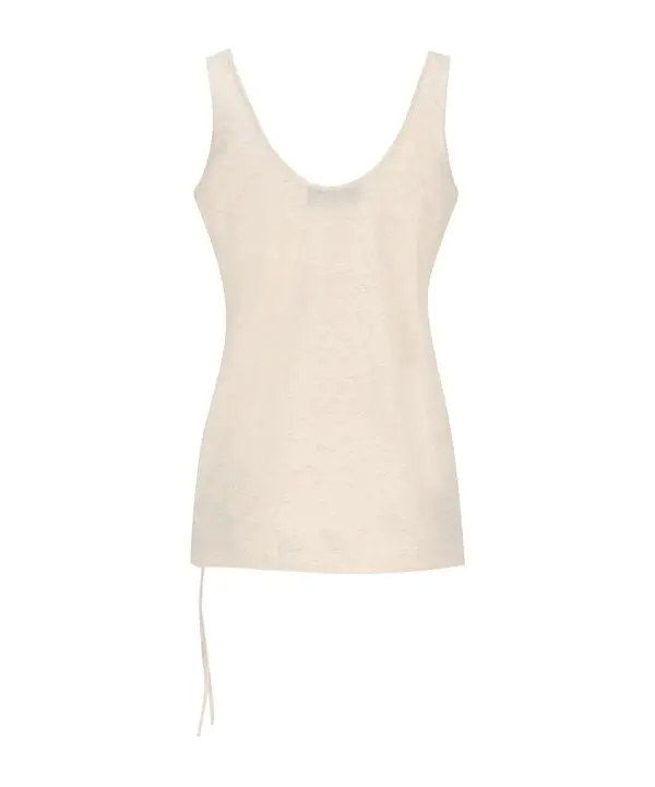 Fendi Logo Detailed Embellished Tank Top - Nude