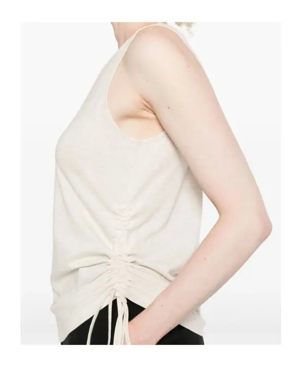 Fendi Logo Detailed Embellished Tank Top - Nude