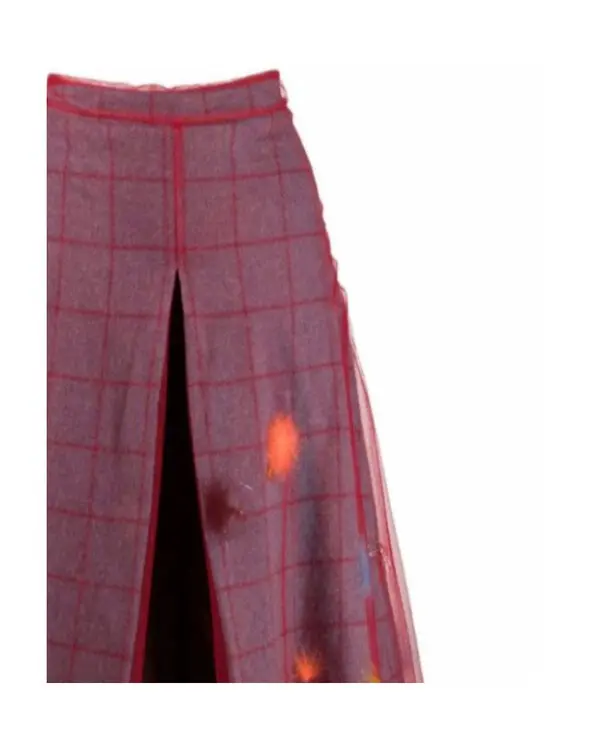 MAISON MARGIELA High Waist Pleated Skirt - Multicolor