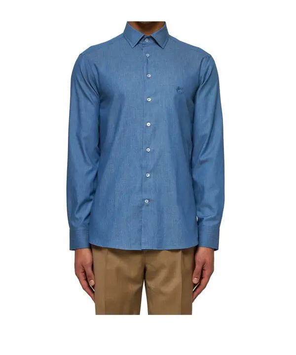 Etro Pegaso Embroidered Long Sleeved Shirt