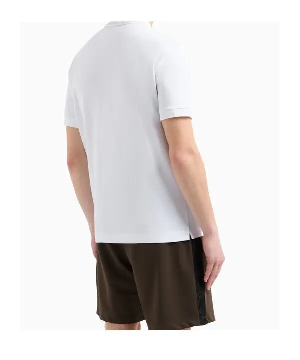 EA7 Logo Short-sleeve Polo Shirt - White