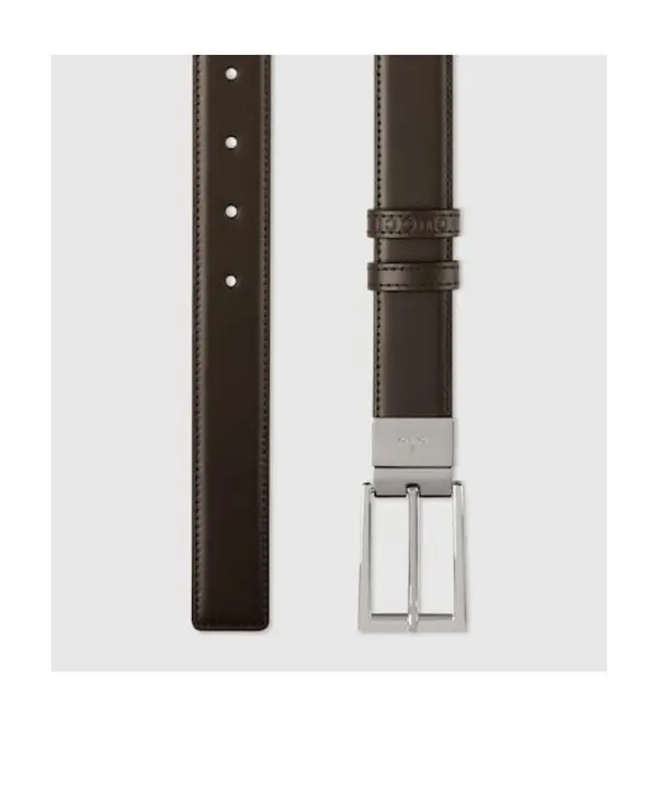 Gucci Reversible Rectangle Buckled Belt
