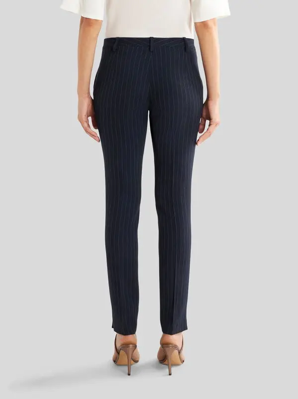 Etro Striped Tailored Trousers - Black