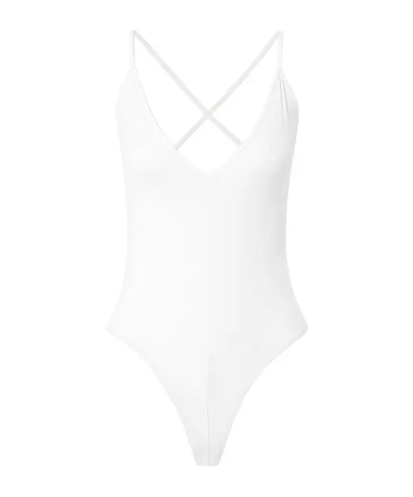 Wardrobe.NYC Stretch-jersey Thong Bodysuit - White