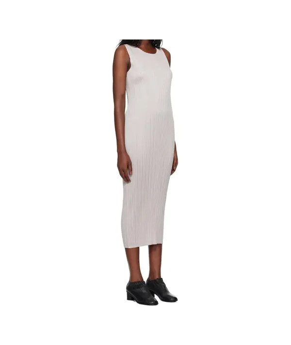Issey Miyake Midi Dress - Greige
