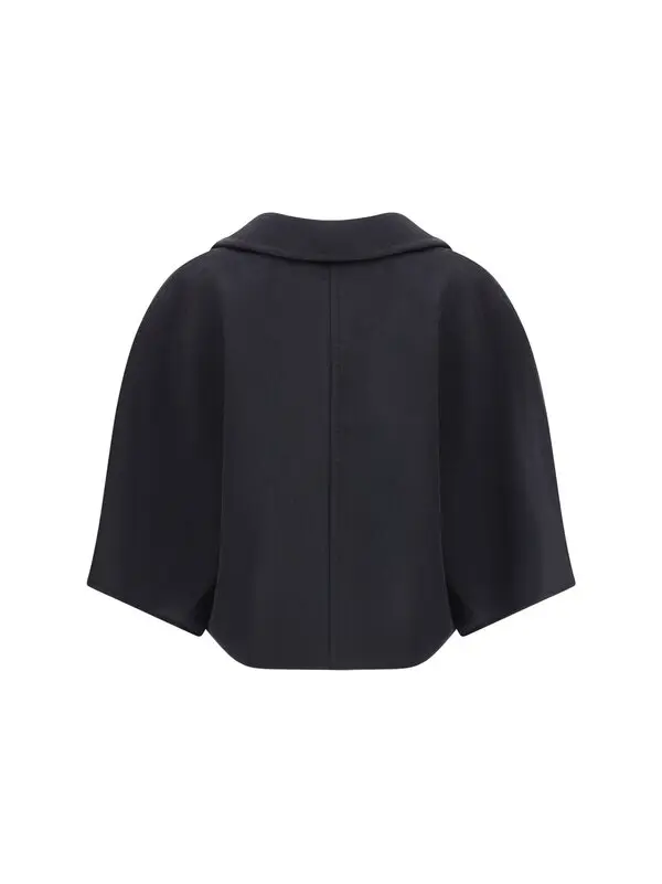 Max Mara Collared Button Detailed Jacket - Black