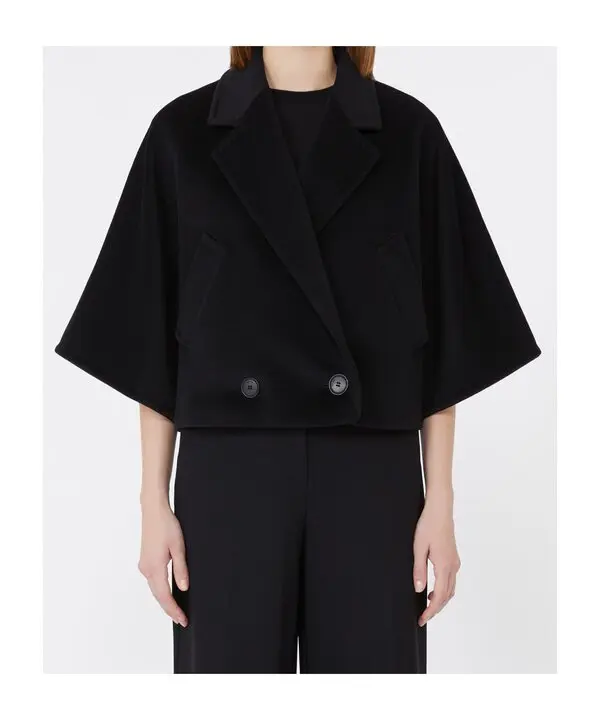 Max Mara Collared Button Detailed Jacket - Black