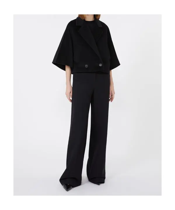 Max Mara Collared Button Detailed Jacket - Black
