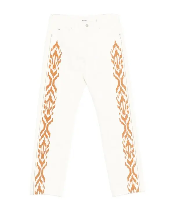 Isabel Marant Étoile Lewys Embroidered Jeans - White