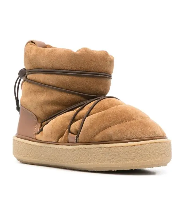 Isabel Marant Étoile Quilted Padded Ankle Boots - Brown