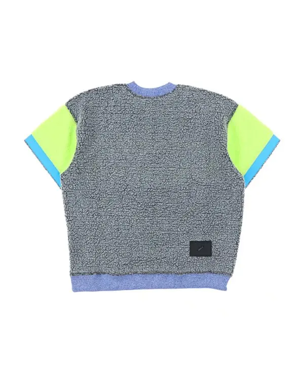 We11Done Grey Spliced Short-sleeved T-shirt