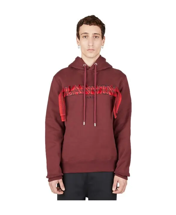 LANVIN Curb Lace Hoodie - Red