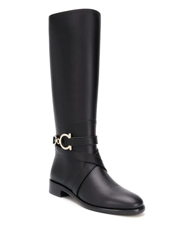 FERRAGAMO Gancini Knee-high Boots