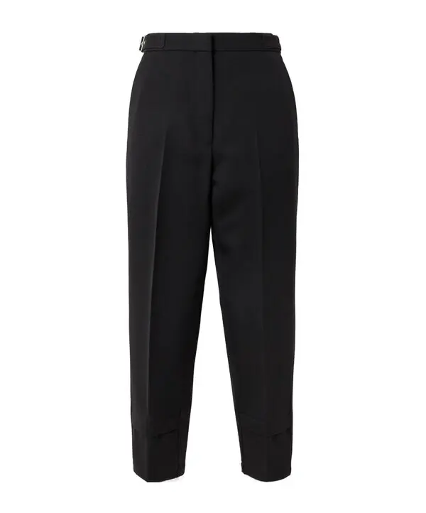 LANVIN Twill Tapered Trousers With Side Pockets