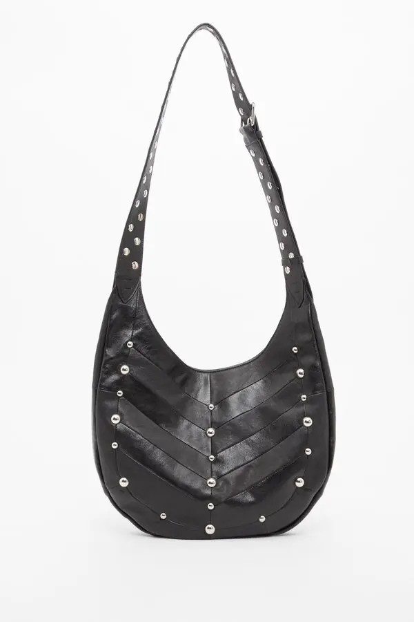 Valentino Garavani Chevron Patterned Hobo Bag With Vlogo Signature