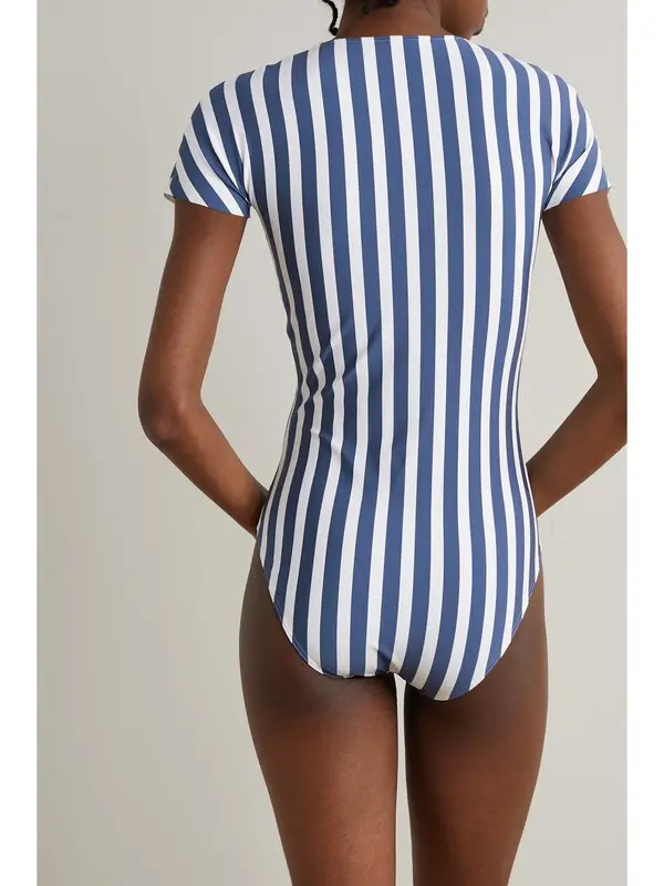 ERES Samba Chiquito Striped Lace-up Swimsuit