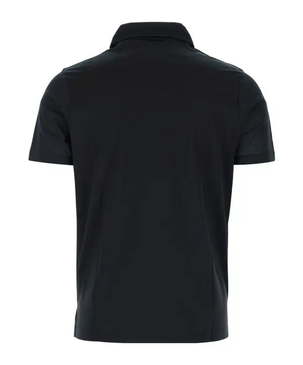 PAUL  SHARK Paul Shark Half Zip Logo Detailed Polo Shirt
