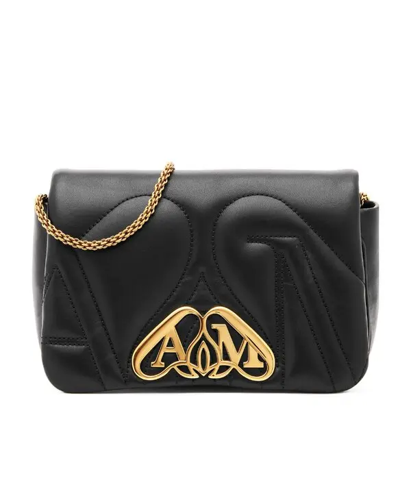 Alexander McQueen The Seal Mini Crossbody Bag - Black