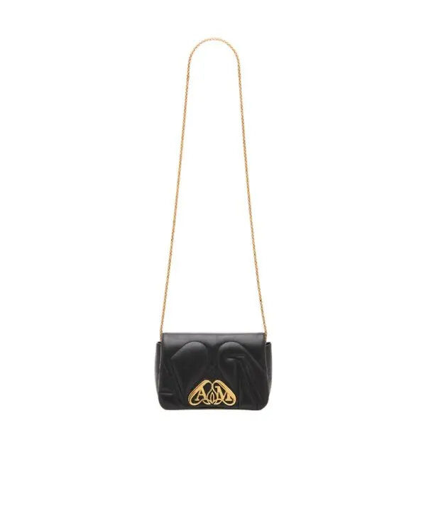 Alexander McQueen The Seal Mini Crossbody Bag - Black