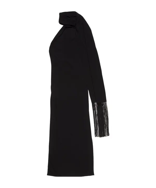 Acne Studios Draped Fringe Dress - Black