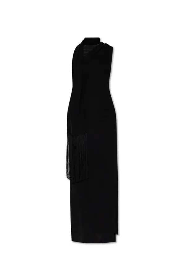 Acne Studios Draped Fringe Maxi Dress