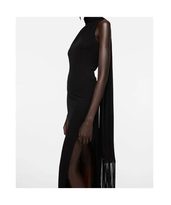 Acne Studios Draped Fringe Maxi Dress