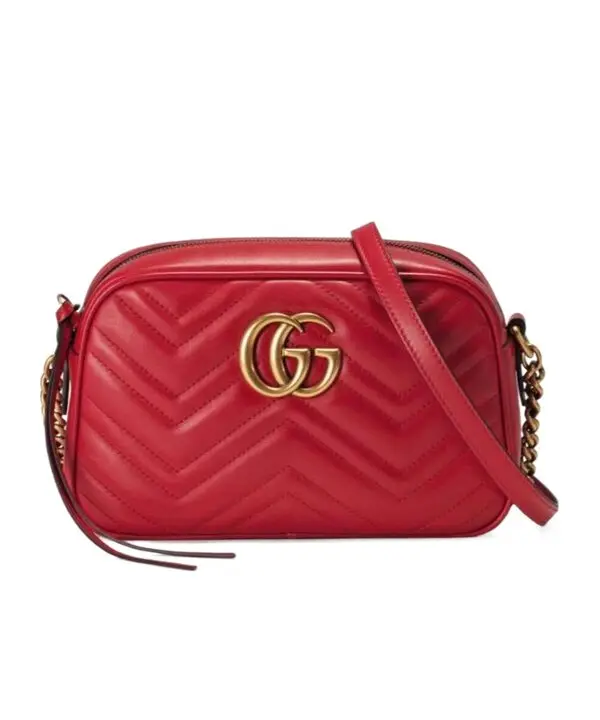 Gucci Small Matelassé Shoulder Bag With Gg Logo