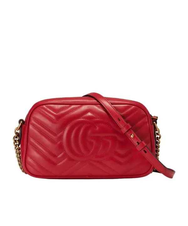 Gucci Small Matelassé Shoulder Bag With Gg Logo