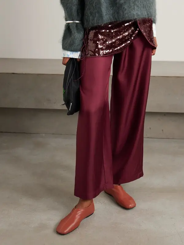 Dries Van Noten Square Toe Leather Flats