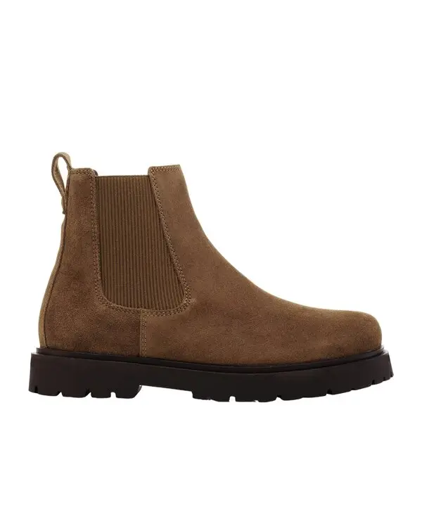 BIRKENSTOCK Suede Platform Chelsea Boots - Dark Brown