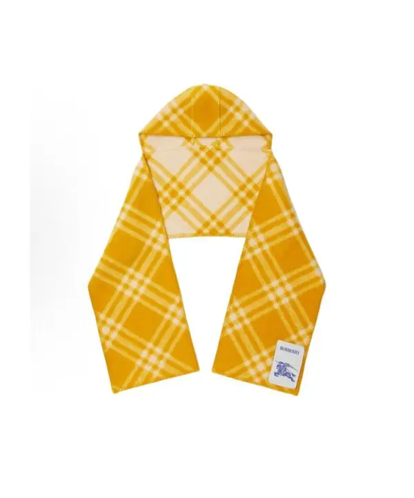 Burberry Check Wool Hooded Scarf