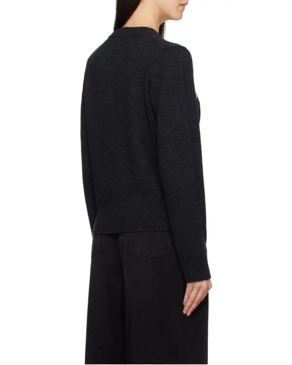 GANNI Puppy Print Pullover - Phantom Dark Grey