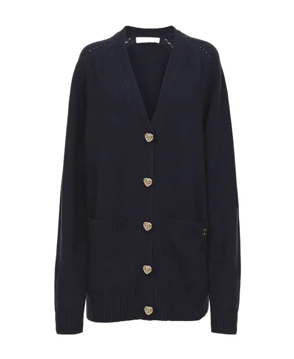 Chloé V-neck Knitted Cardigan - Black