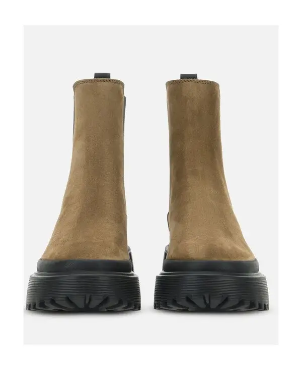 Hogan Chelsea Round-toe Boots - Green