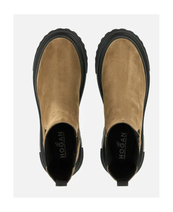 Hogan Chelsea Round-toe Boots - Green
