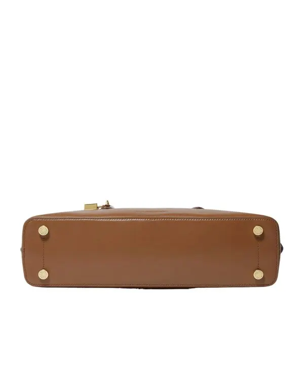 Stella McCartney Ryder Lock Plaque Shoulder Bag - Brandy