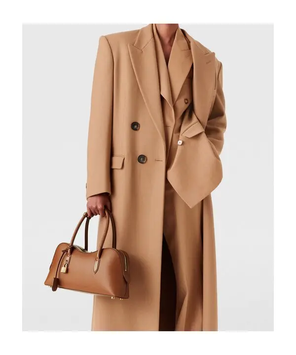 Stella McCartney Ryder Lock Plaque Shoulder Bag - Brandy