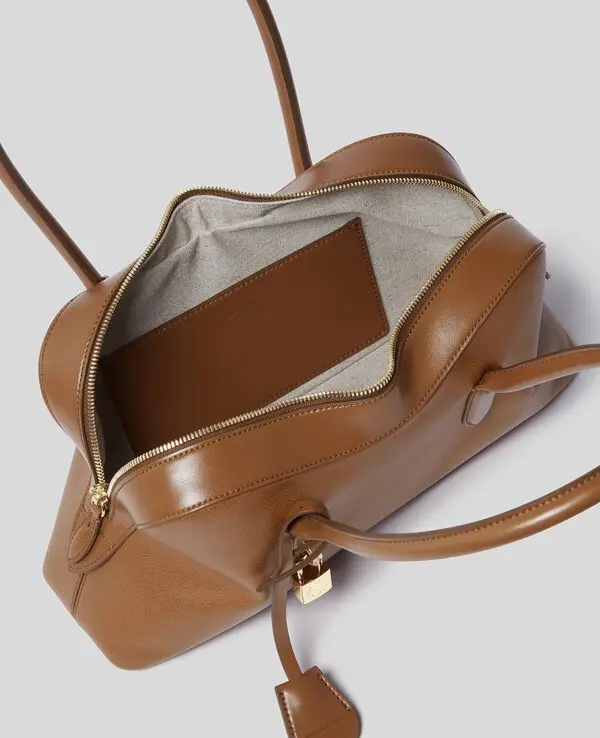 Stella McCartney Ryder Lock Plaque Shoulder Bag - Brandy