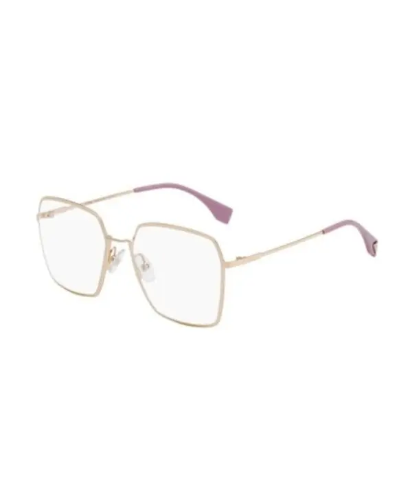 Fendi Logo Flat Mirror Eyeglasses - White